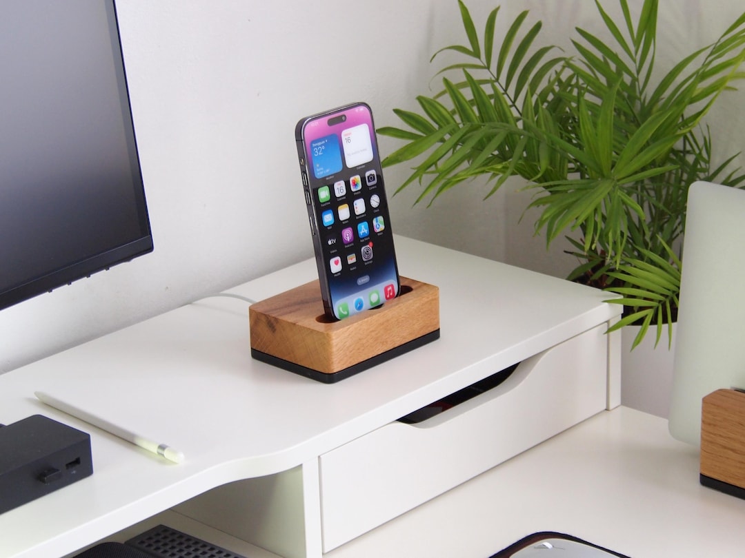 IPhone - Android Docking Station, Wooden Charging Station, Handmade ...