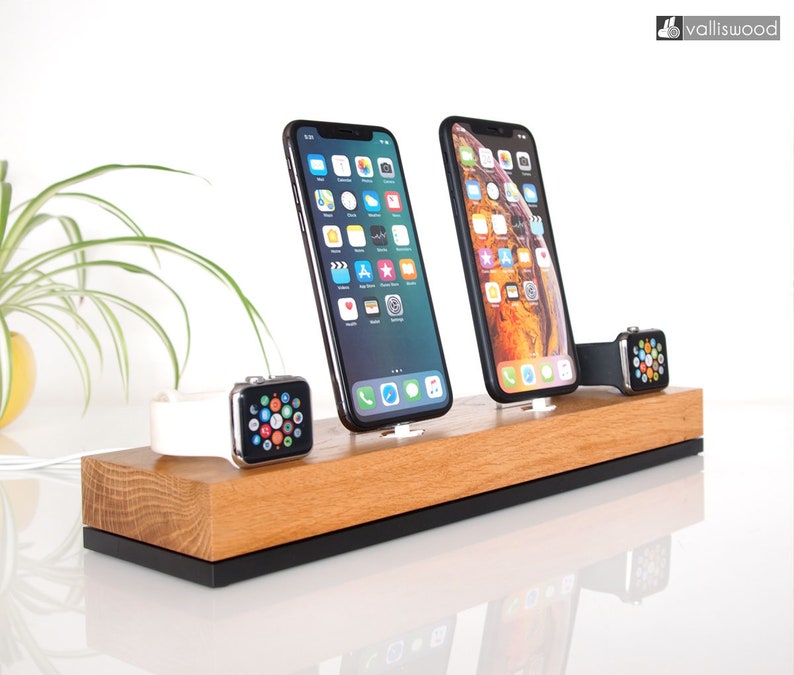 Dual Iphone Dock Dual Apple Watch Dock Iphone Charging - Etsy