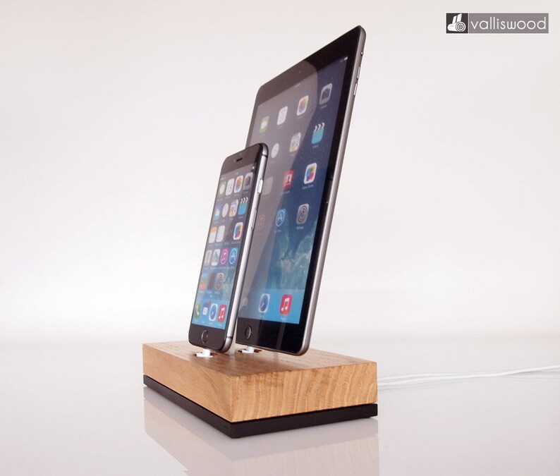IPhone / iPad wooden dual docking station iPad 10 dock iPad | Etsy