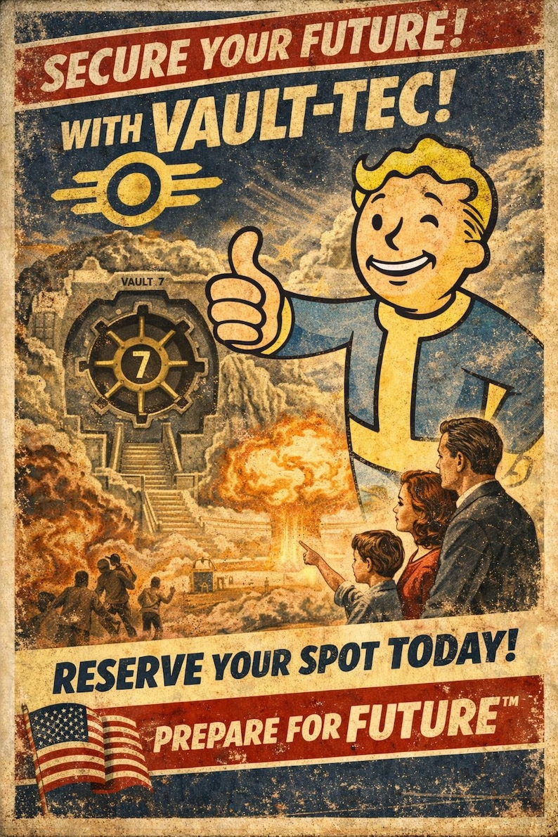 Fallout Poster - Vault-tec Future! - Etsy