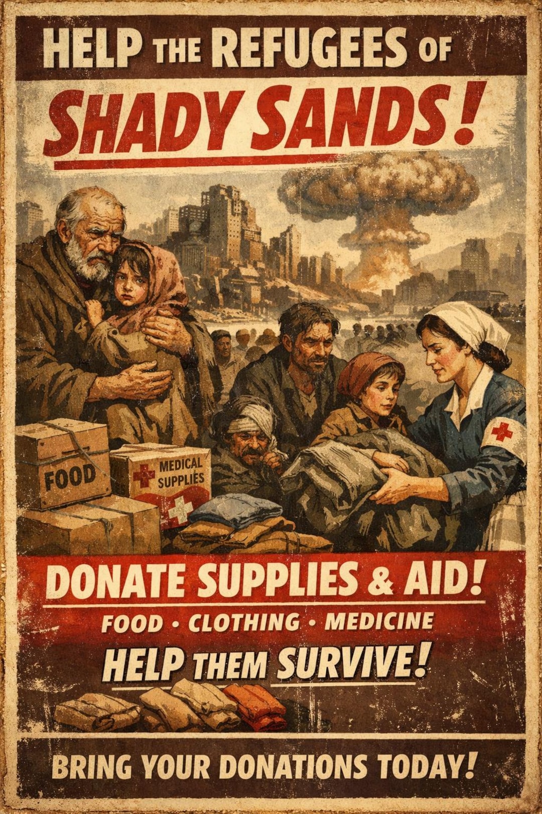 Fallout Poster - Help Shady Sands - Etsy