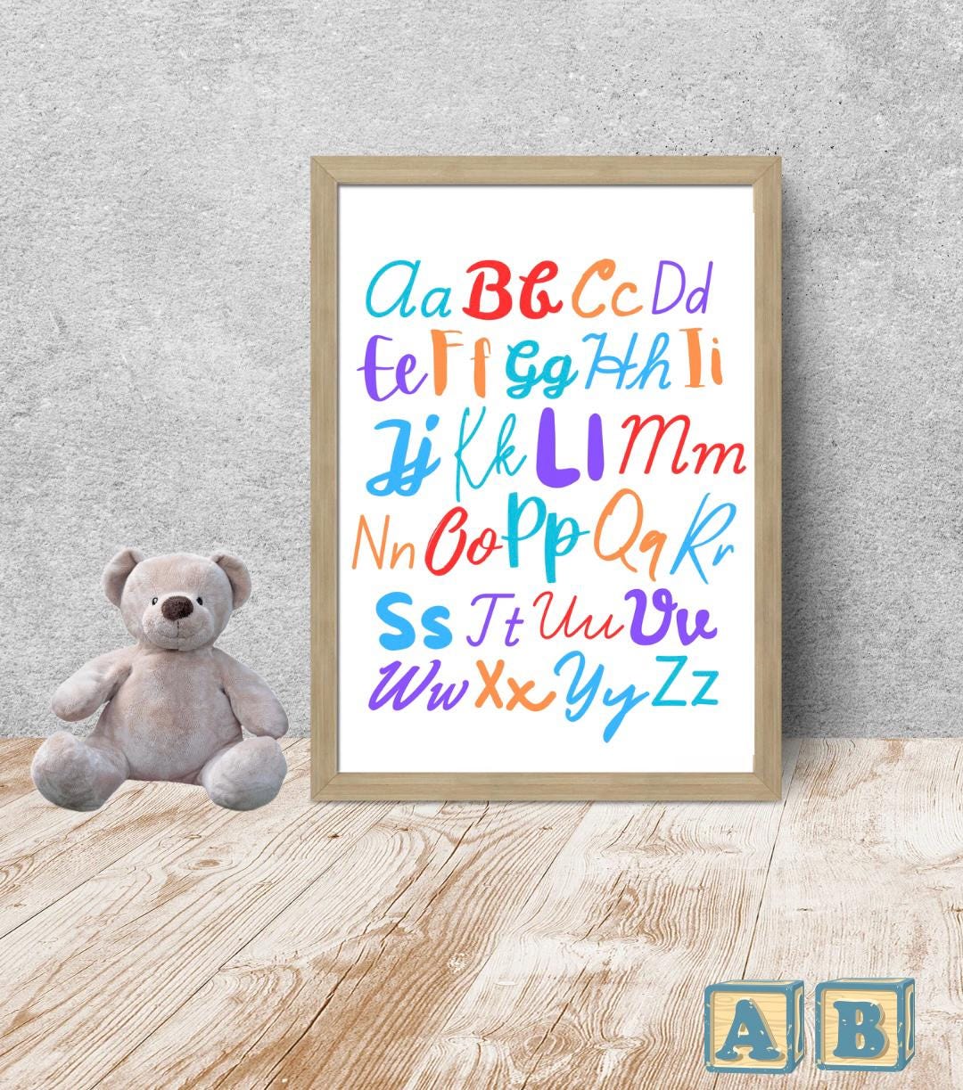 Alphabet Poster - Multicolor - Etsy