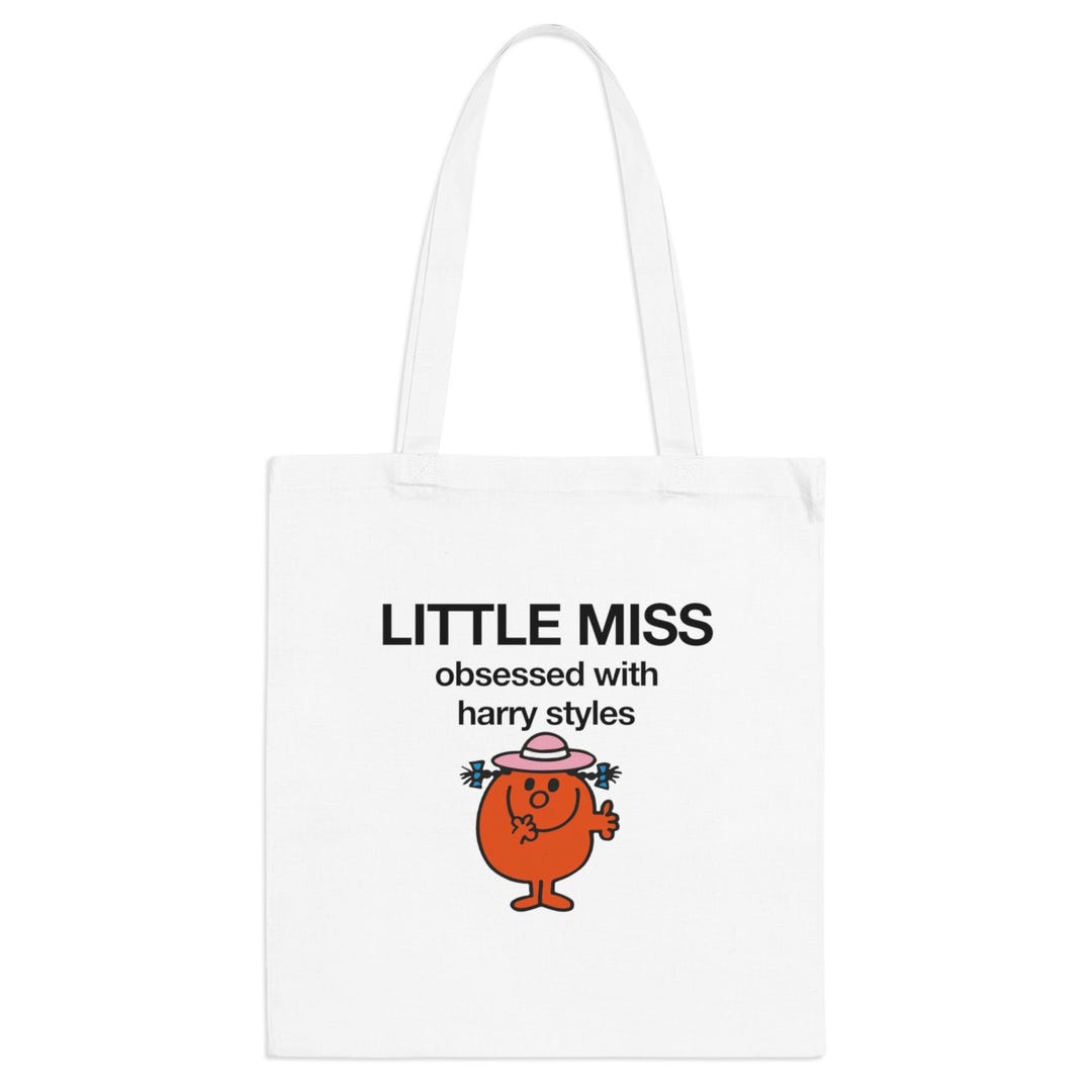Little Miss Obsessed With Harry Styles Tote Bag | Fan Illustration - Etsy