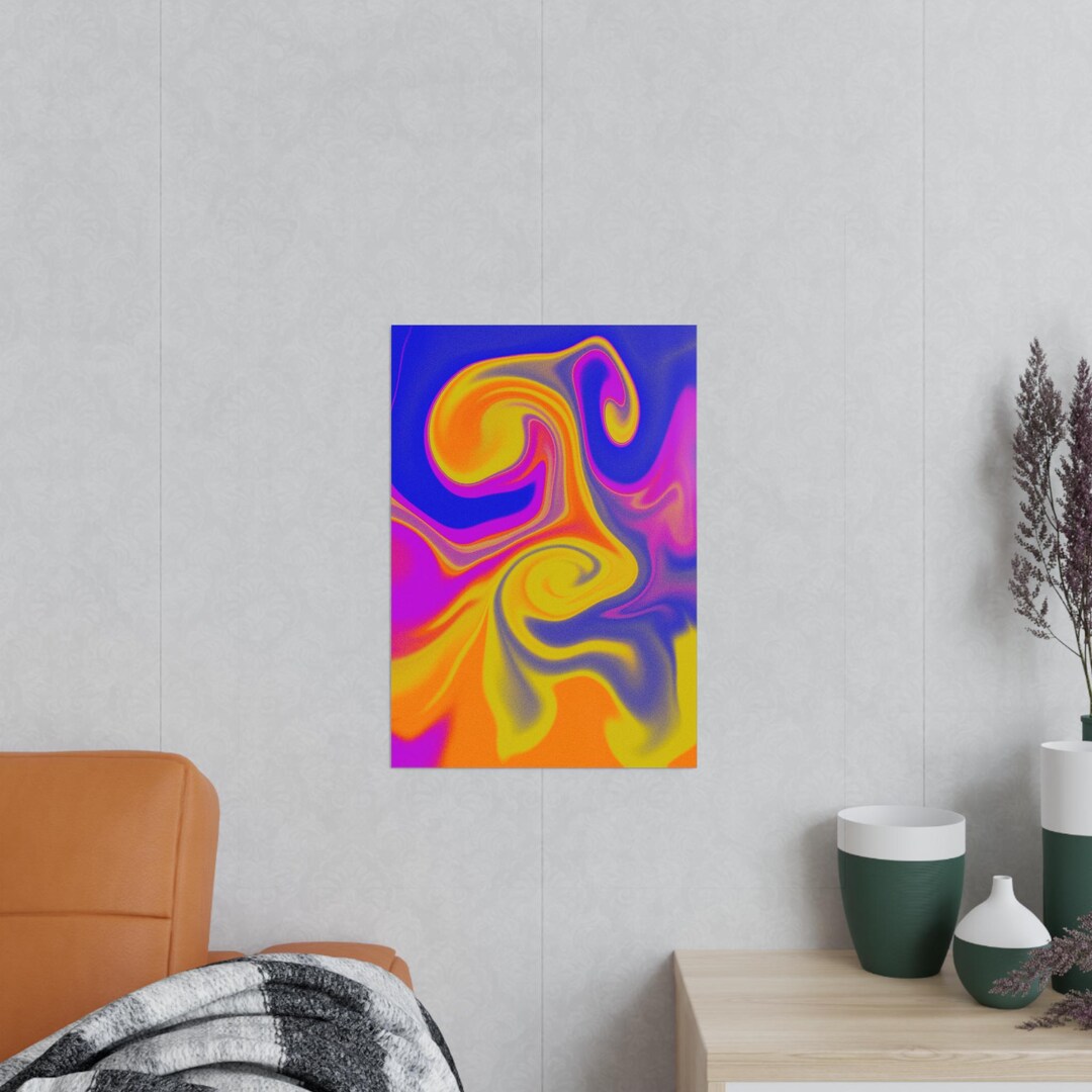 Dopamine Core Abstract Swirl Photopaper Poster | Modern Psychedelic ...