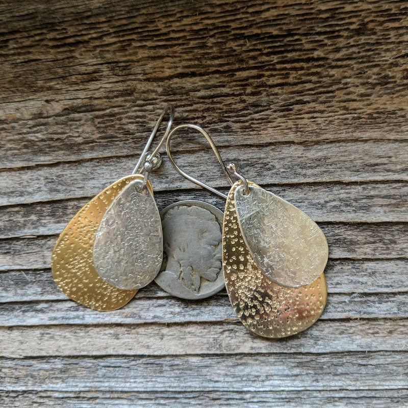 Rustic Earrings - Etsy