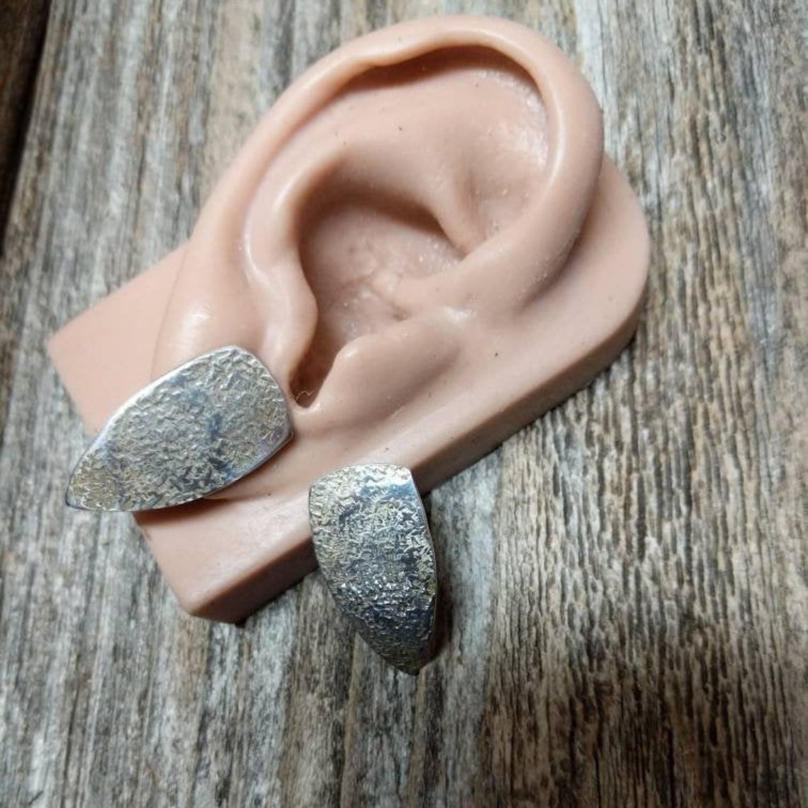 Silver Clip on Earrings Shield Shaped Clip on Earrings - Etsy