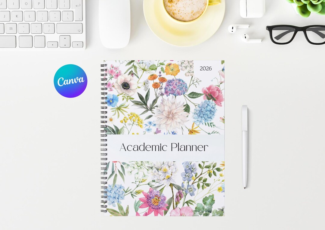 2026 Digital Academic Planner, Daily Weekly Monthly Planner, Canva ...