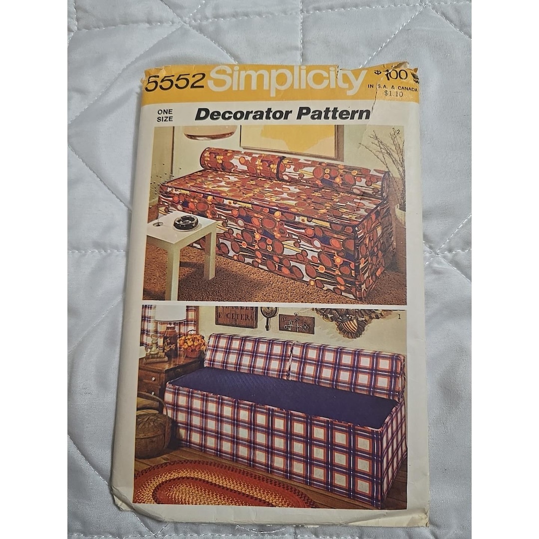 1973 Vintage Simplicity 5552 Couch Cover Decorator Pattern One Size - Etsy