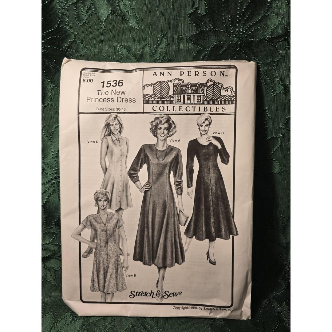 New Vintage Ann Person Collectibles Princess Dress Sewing Pattern Uncut ...