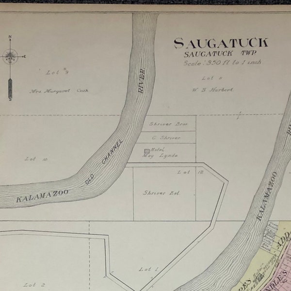 Map of Saugatuck - Etsy