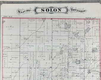 Map of Morenci Mi | Etsy