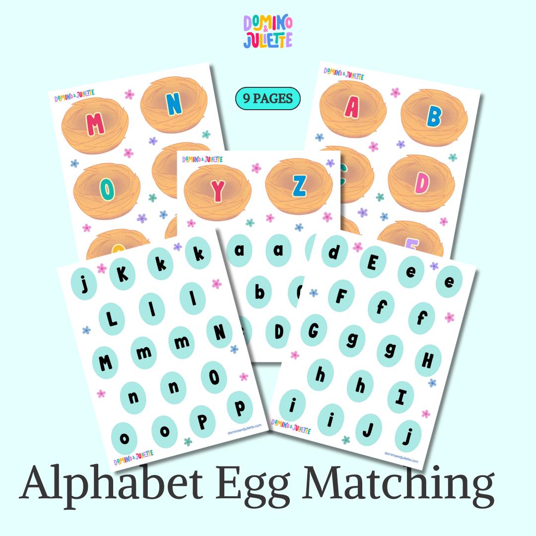 Spring Alphabet Match Printable | Uppercase Lowercase Letter Eggs ...