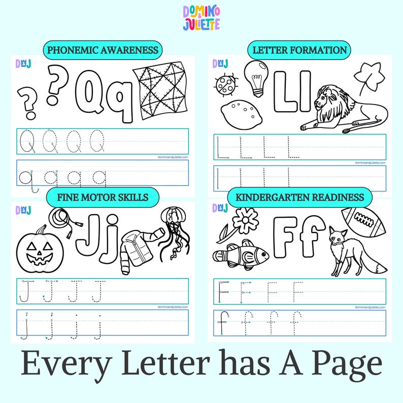 Preschool Alphabet Workbook | Letter Tracing & Handwriting Practice ...