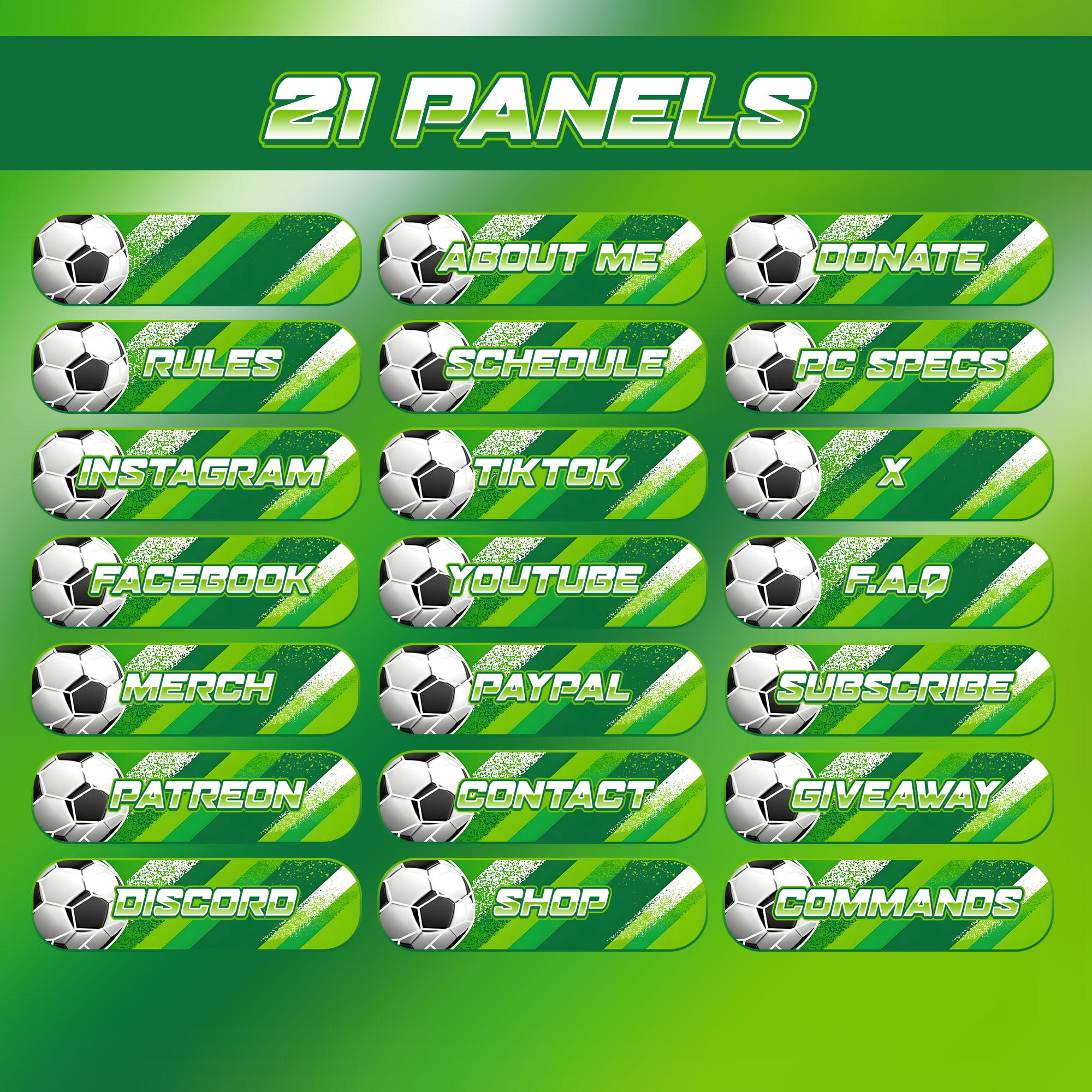 Soccer Animated Stream Overlay Pack | Football Overlay Bundle | Twitch ...