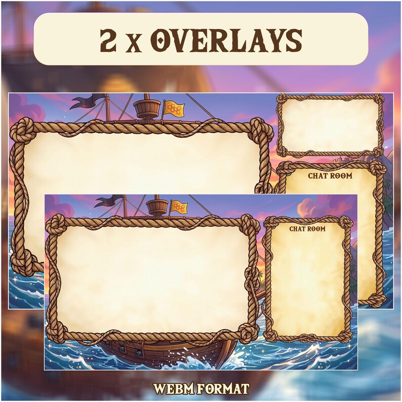 Pirate Bee Animated Stream Overlays | Twitch, Youtube, Kick Graphics ...