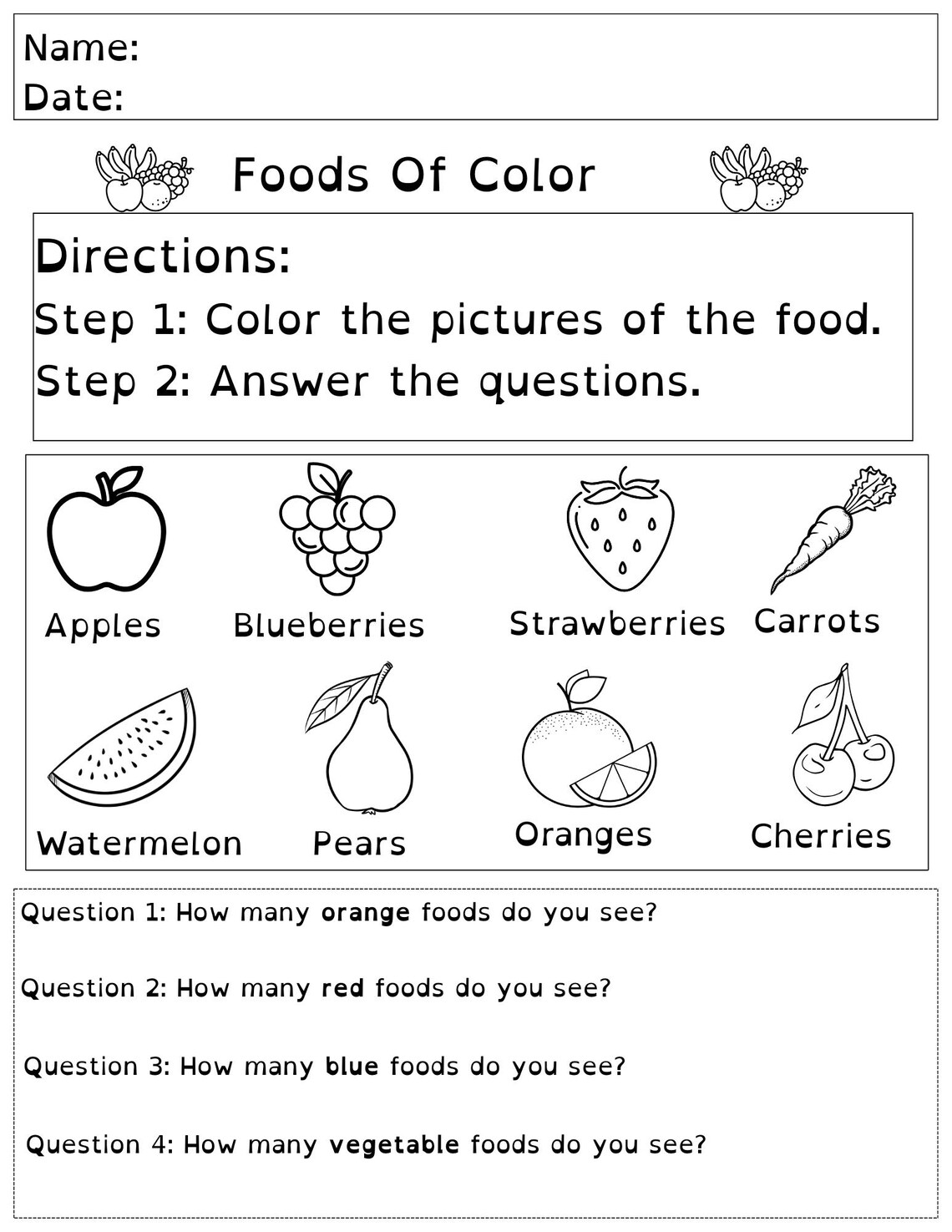 Fun and Engaging Comprehension Coloring Worksheet - Etsy