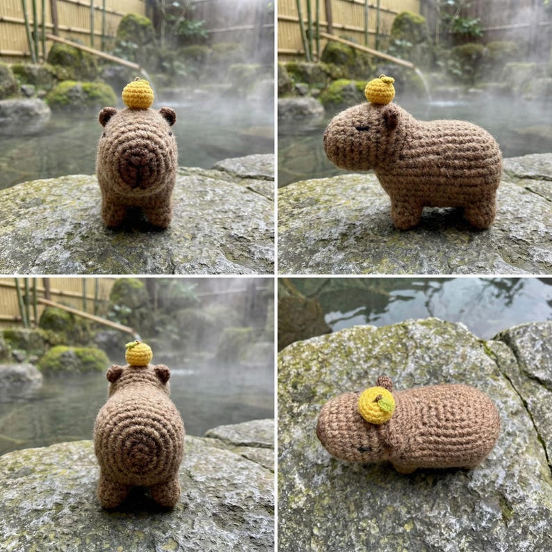 No Sew Capybara Häkelanleitung | Spa Day Amigurumi mit Yuzu-Frucht ...