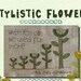 Stylistic, Retro Flowers - Hand Drawn Flower Designs for Embroidery ...