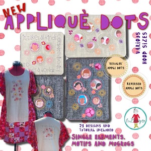 Large Pack of NEW REGULAR and REVERSED Appliqué Dots - Single Dots ...