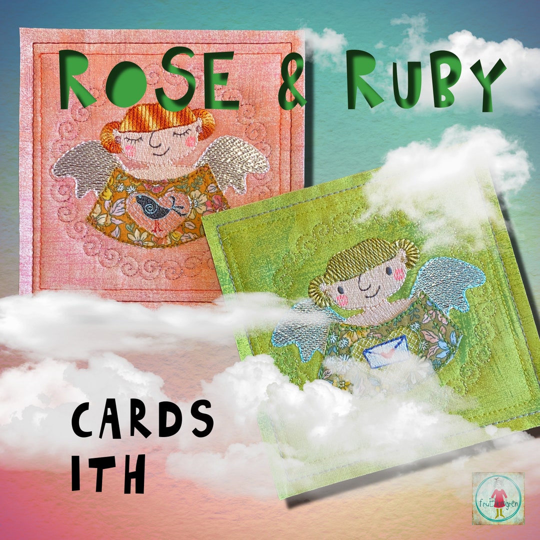 Cards ITH With ROSE and RUBY - to Make on Your Embroidery Machine - 2 ...
