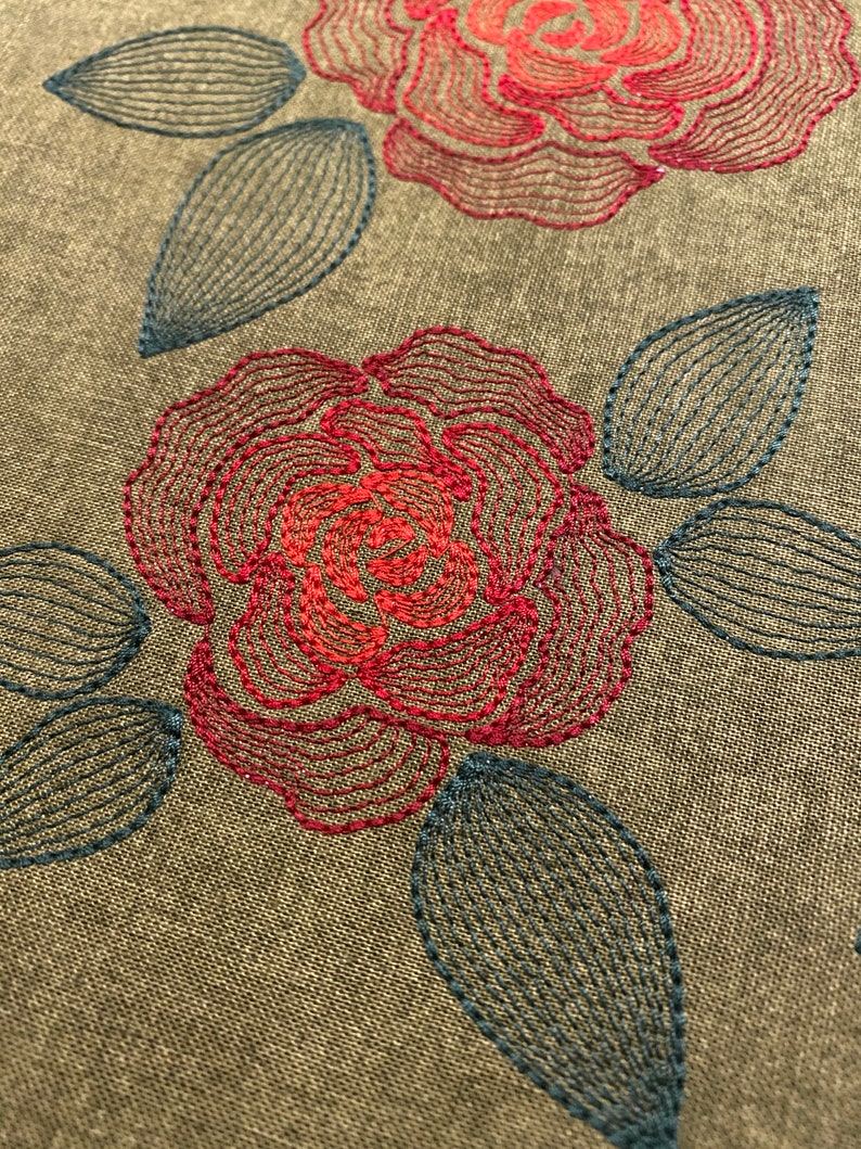 14 Roses Hand Drawn Machine Embroidery Designs Various - Etsy