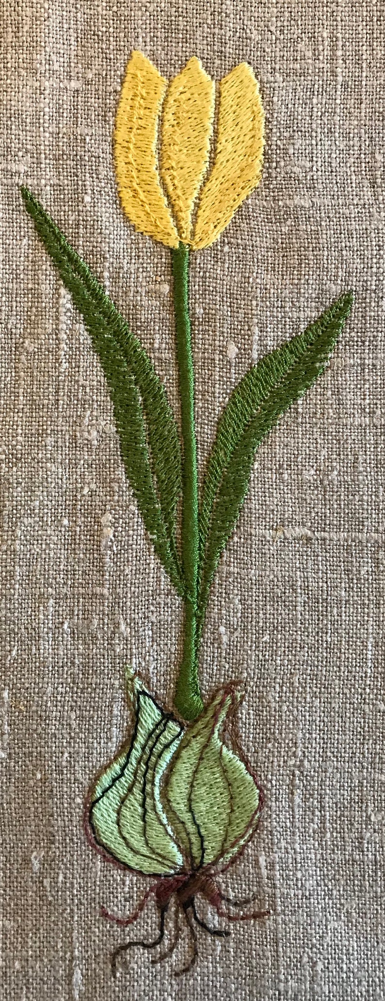 LARGE EMBROIDERY TULIPS - 6 Hand Drawn and Detailed Machine Embroidery ...