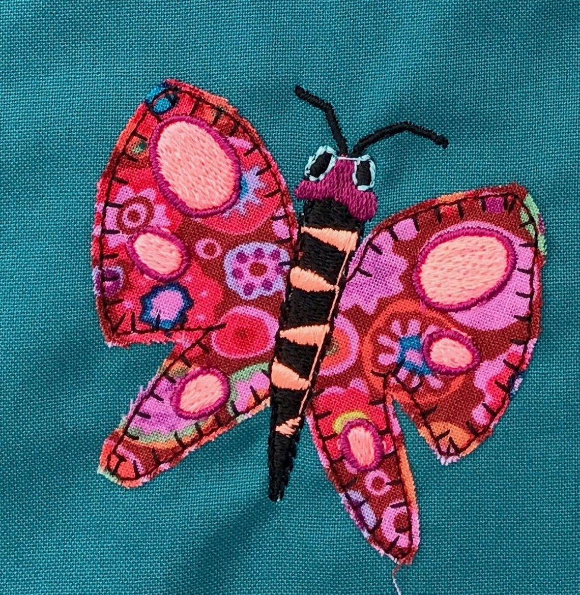 COLOURFUL APPLIQUE BUTTERFLIES, 3 Different Designs in Each 3 Sizes ...