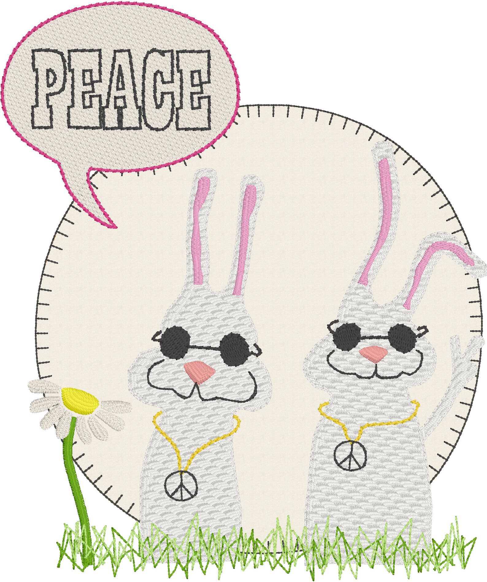 PEACE Love and Harmony Whimsical and Cute Machine | Etsy