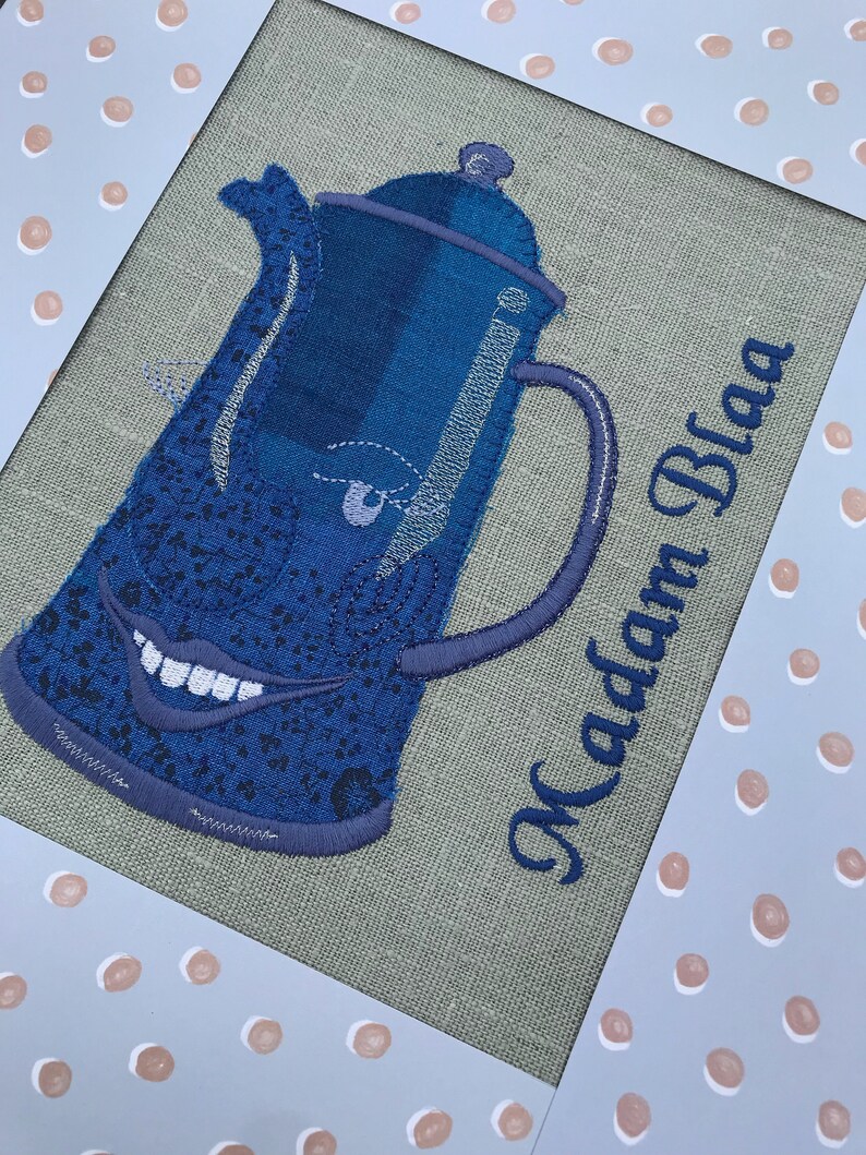 FRIDAY FACES: Coffee Pot Madam Blaa Face Friday With Flowers | Etsy