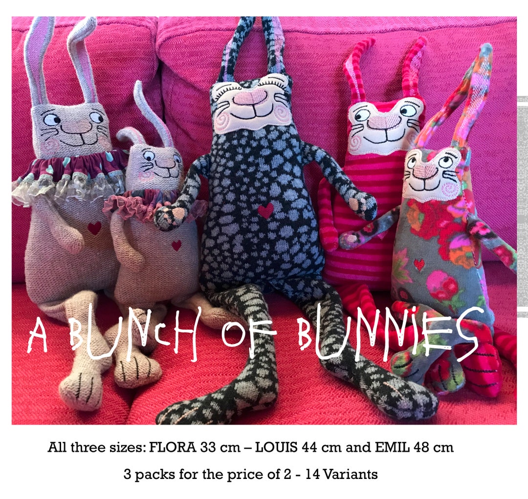 Softie Bunny Bundle- Three Sizes of My Spring Bunnies ITH - Sizes: 33 ...