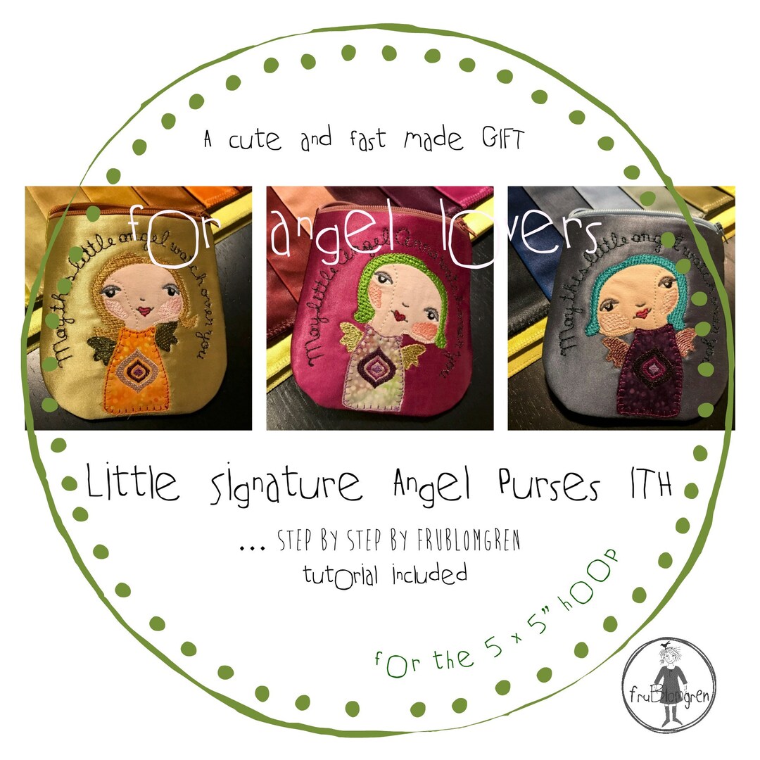 Little Signature Angel Purses ITH - 4 Machine Embroidery Designs the 5 ...