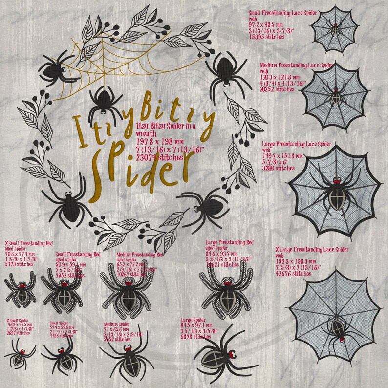 FSL Spiders and Webs, LOTS of Spiders, 13 Red-eyed Black Spiders for ...