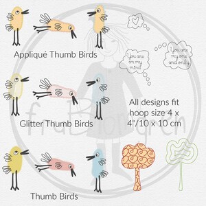 Thumb Bird Bundle - All 3 of My Thumb Bird Design Packs for the Price ...