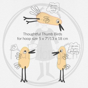 Thumb Bird Bundle - All 3 of My Thumb Bird Design Packs for the Price ...