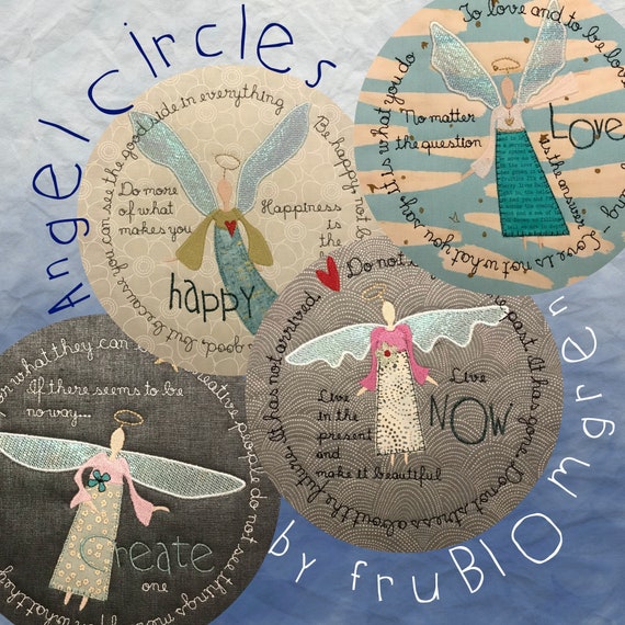 ANGEL CIRCLES 4 Round Angel Circles for the 8x8 Hoop | Etsy