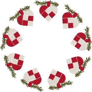 Traditional DANISH CHRISTMAS HEARTS in Rows and Circles... 8 Different ...