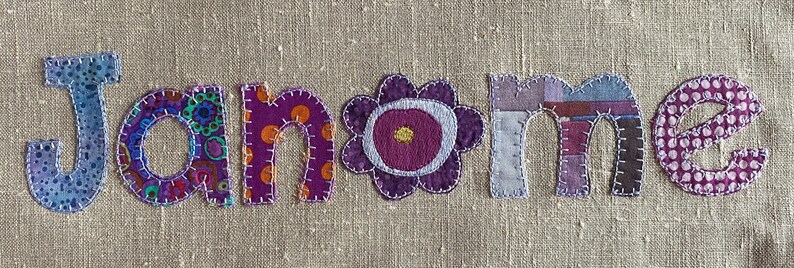 Raw Edge Appliqué Text Designs - Janome 400e/450e/500e/550e ...
