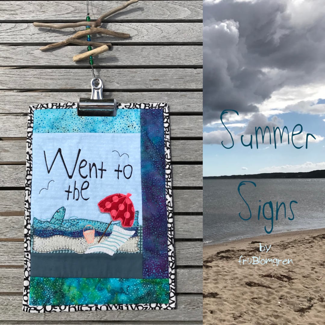 SUMMER SIGNS or Signs of Summer Colourful Summer Appliqué Machine ...