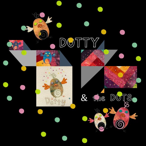 DOTTY Colourful Appliqué Bird 5 Cute and Hand Drawn - Etsy