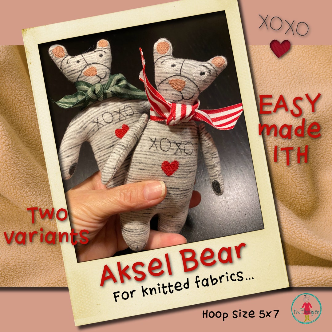 Easy Made Soft Bears ITH to Make on Your Embroidery Machine - 2 Variants - for Hoop Size 5x7 ...