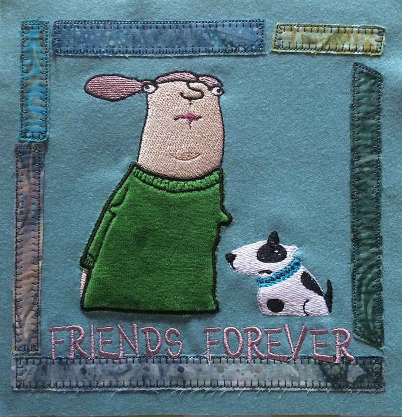 Louise and Her Dog Friend Victor a Whimsical Loving Couple - Etsy