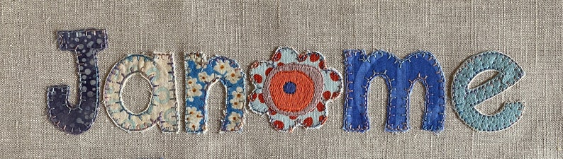 Raw Edge Appliqué Text Designs - Janome 400e/450e/500e/550e ...