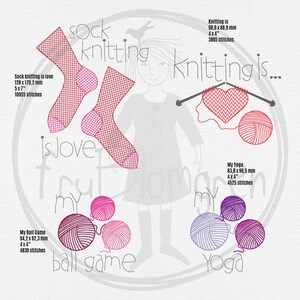 4 Machine Embroidery Designs Easy Made for Knitters - 4 Motifs and ...