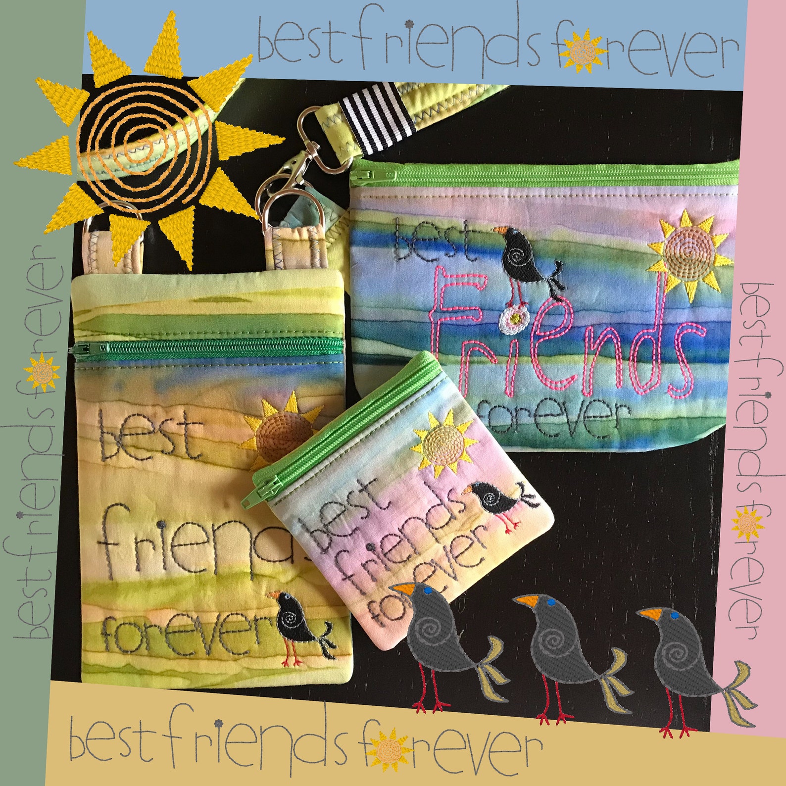 3 ITH Projects for Your Embroidery Machine - Best Friends Forever ...