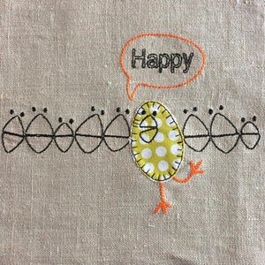 BE DIFFERENT - HAPPY - Funky Machine Embroidery Design - 2 Different ...
