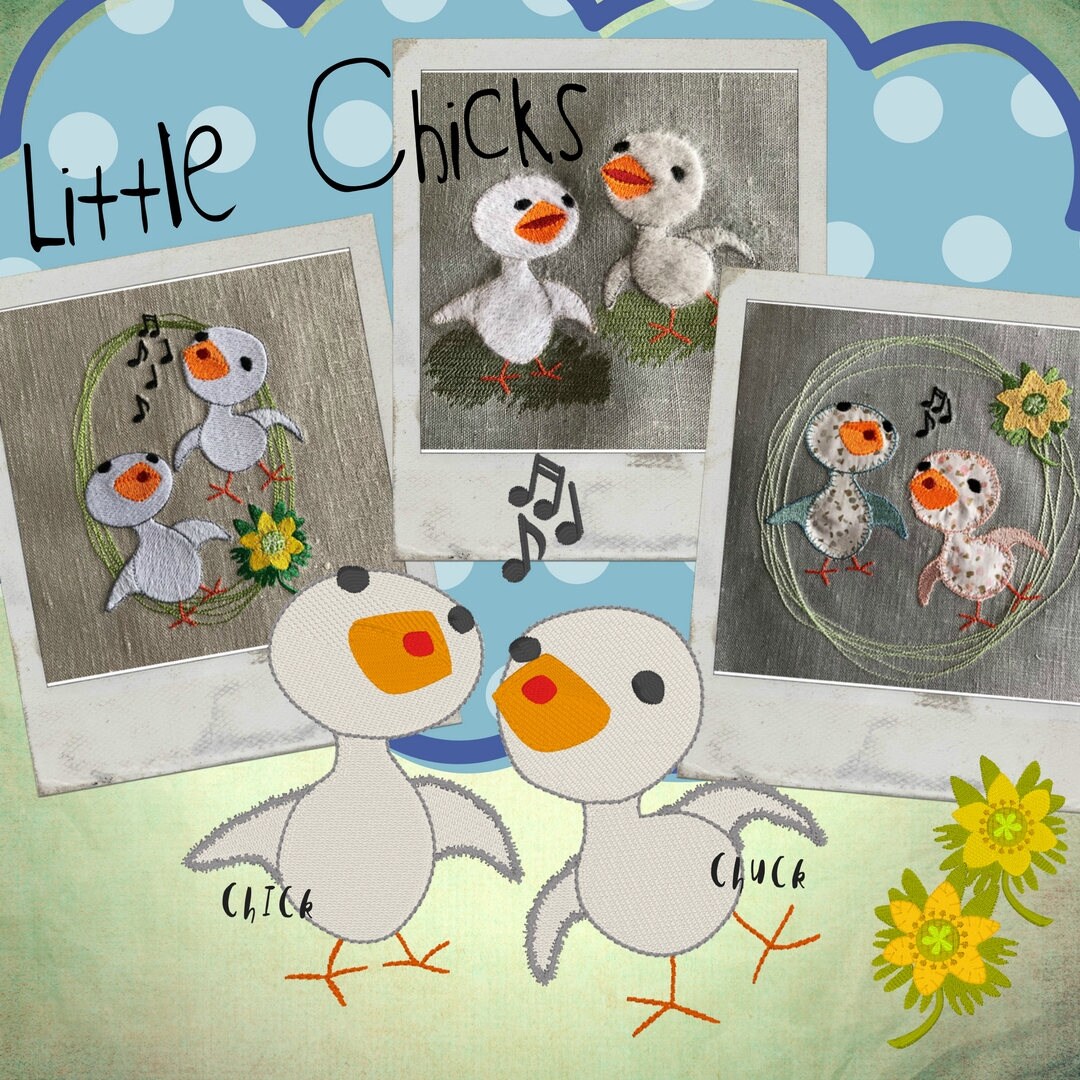 Little Chicks, Meet CHICK & CHUCK, Two Little Chickens, 12 Machine ...