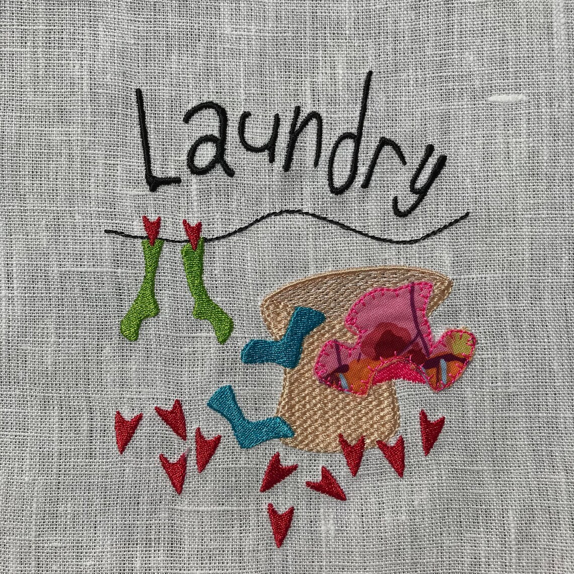 LOVE AND LAUNDRY 7 Cute Machine Embroidery and Appliqué | Etsy