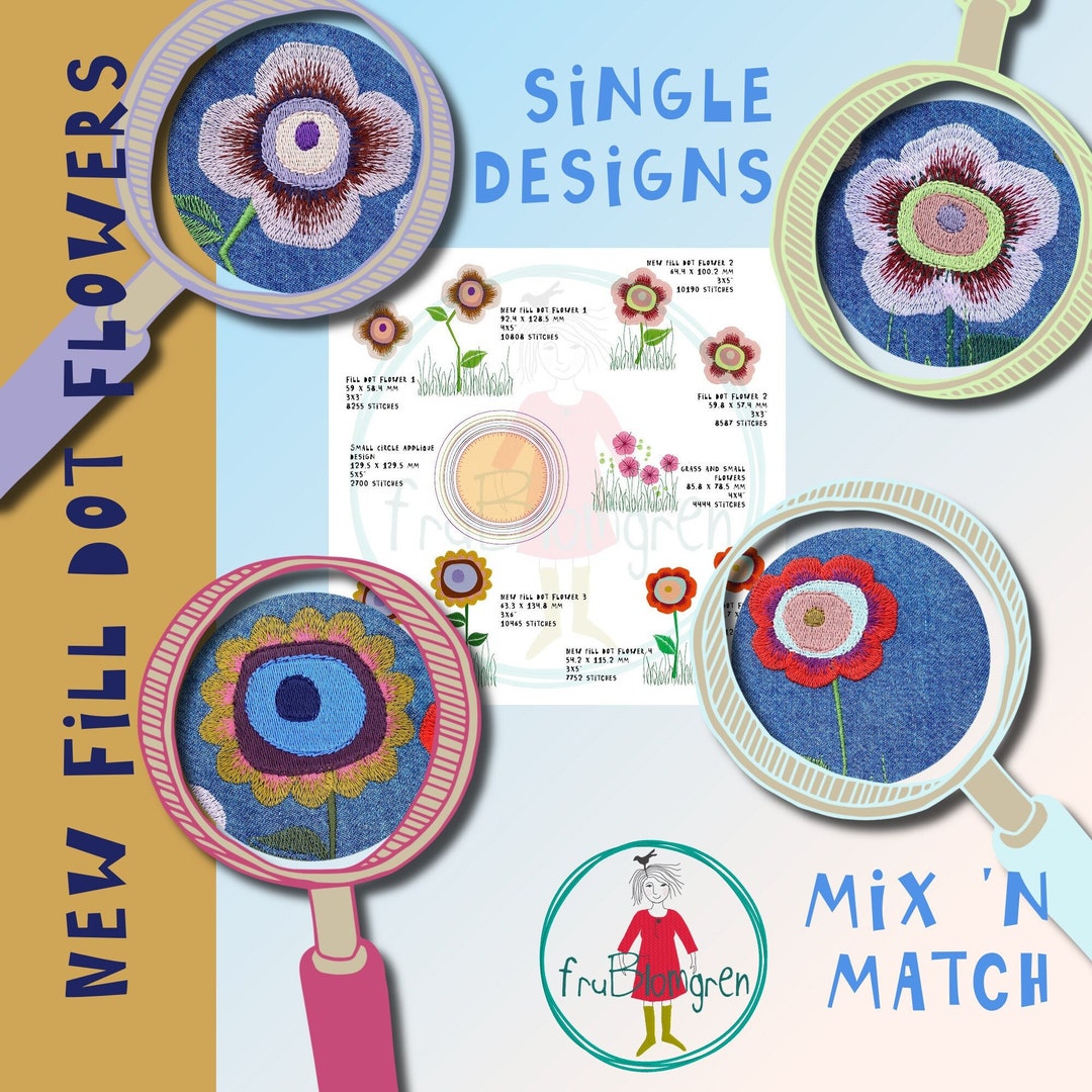 New Fill Dot Flower Designs - Bold and Beautiful Single Flower Designs ...