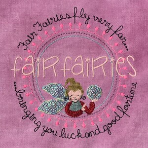 FAIR FAIRY Logos and Text Designs - Circular Machine Embroidery Designs ...