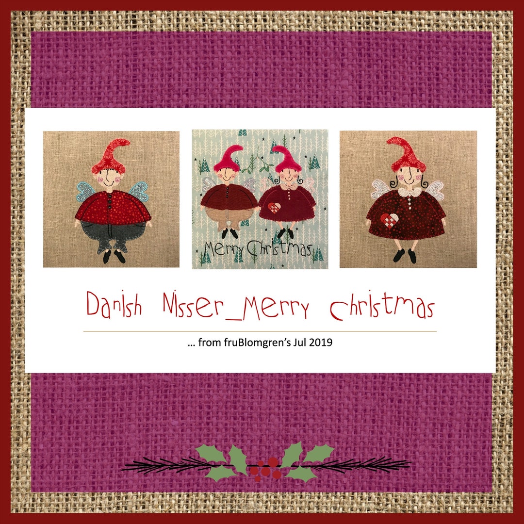 DANISH NISSER - Nisse Girl and Nisse Boy - With Wings - Hand Drawn ...